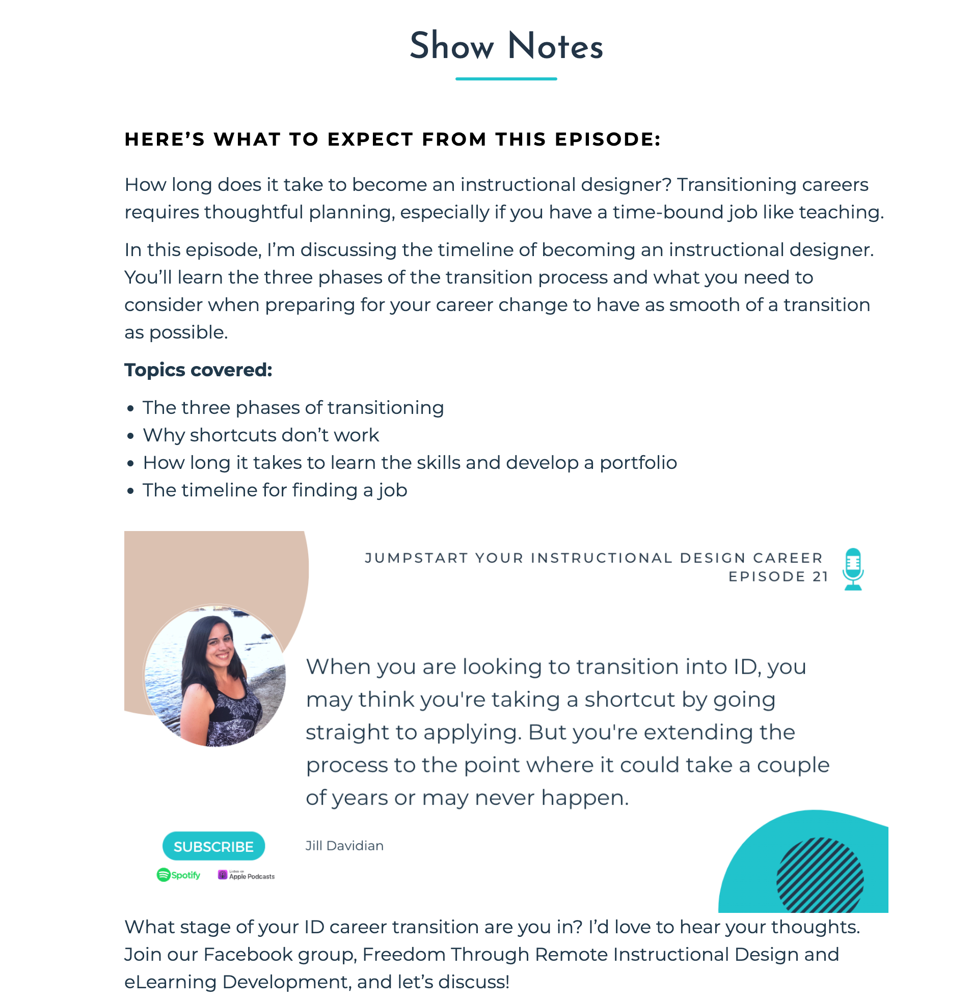 Shownotes Vs. Episode Descriptions | Leah Bryant Co.